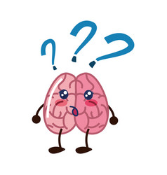 Problem solving concept cartoon brains Royalty Free Vector