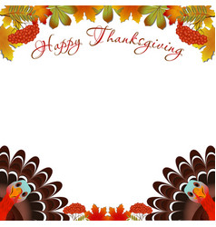 Thanksgiving set with cute forest animals Vector Image