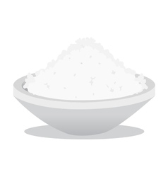 Bowl of white rice detailed icon Royalty Free Vector Image