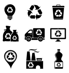 Garbage waste recycling square Royalty Free Vector Image