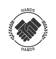Handshake icon on white Royalty Free Vector Image