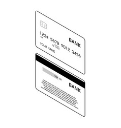 Credit card bank account statement template Vector Image