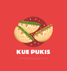 Kue pukis indonesian traditional cake Royalty Free Vector