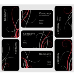 Dark theme modern company business card design Vector Image