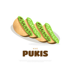 Kue pukis indonesian traditional cake Royalty Free Vector