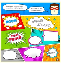 Comic book elements collection Royalty Free Vector Image