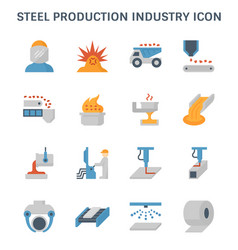 Steel production icon Royalty Free Vector Image