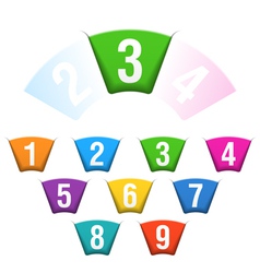 Four fabric numbers 1 2 3 4 Royalty Free Vector Image
