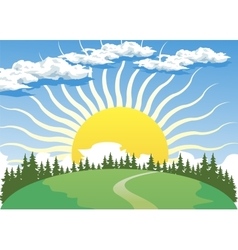 Rural landscape Royalty Free Vector Image - VectorStock