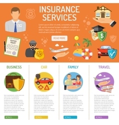 Insurance company agent infographics design Vector Image
