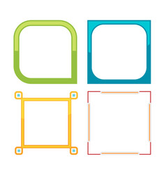 Learning square form shape smiling face cute Vector Image