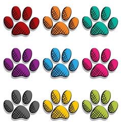 Paw print set Royalty Free Vector Image - VectorStock