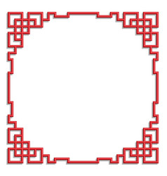 3d chinese border frame 38 Royalty Free Vector Image
