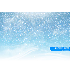 Falling snow frame corner pattern background Vector Image