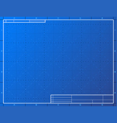 Blue square grid blueprint Royalty Free Vector Image