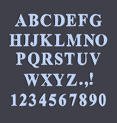 Vanguard decorative bold font design alphabet Vector Image