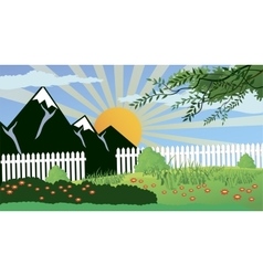 Rural landscape Royalty Free Vector Image - VectorStock