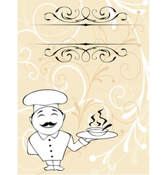 Chef menu template Royalty Free Vector Image - VectorStock