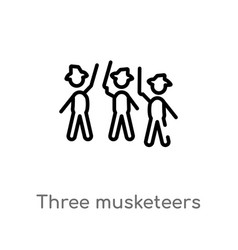 Three musketeers icon on white background simple Vector Image