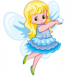 Cute colorful fairy character Royalty Free Vector Image