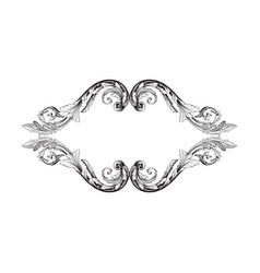 Baroque shield drawing Royalty Free Vector Image