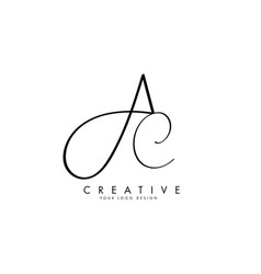 Logo ac icon sign two interlaced letters a c Vector Image
