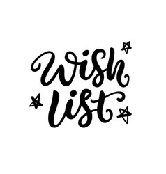 Wish list printable organizer Royalty Free Vector Image