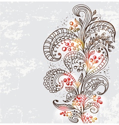 Natural floral background with spring lettering Vector Image