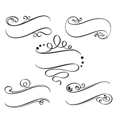 Calligraphic design elements Royalty Free Vector Image