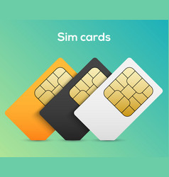 Aruba mobile phone sim card with flag Royalty Free Vector