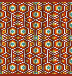 Tribal seamless pattern with mexican huichol art Vector Image