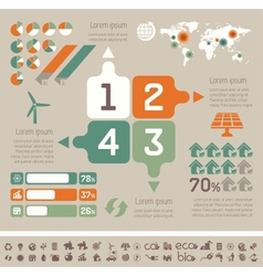 Ecology infographic template Royalty Free Vector Image