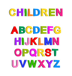 Font a to z alphabet Royalty Free Vector Image