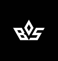 Bs monogram logo with square rotate style outline Vector Image