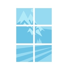 Different types house windows elements isolated Vector Image