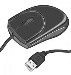 Cartoon computer mouse Royalty Free Vector Image