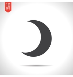 Moon symbol outline in perspective Royalty Free Vector Image