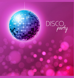 Pink disco ball Royalty Free Vector Image - VectorStock