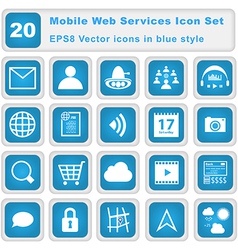 Web buttons with icons Royalty Free Vector Image