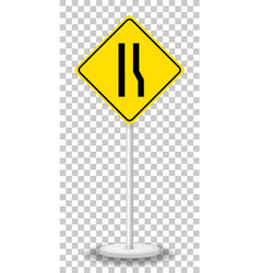 One-way traffic sign on white background Vector Image
