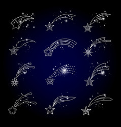 Linear stars set Royalty Free Vector Image - VectorStock