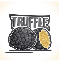 Watercolor hand drawn black truffles isolated eco Vector Image