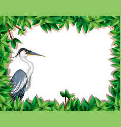 A parrot on bamboo border Royalty Free Vector Image