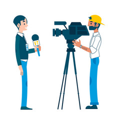 Tv reporter Royalty Free Vector Image - VectorStock