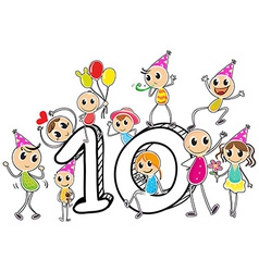 Printable number flashcards for teaching Vector Image