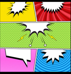 Comic page bright template Royalty Free Vector Image