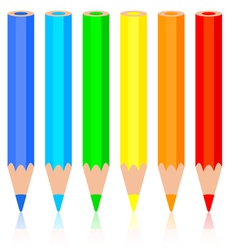 Color pencil set Royalty Free Vector Image - VectorStock