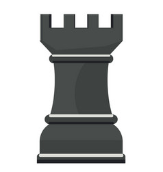 Silhouette of a rook chess piece Royalty Free Vector Image