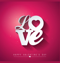 Valentines day text typography Royalty Free Vector Image