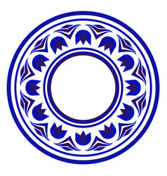 Porcelain decorative round Royalty Free Vector Image